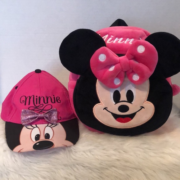 Disney | Accessories | Baby Minnie Mouse Plush Backpack And Minnie ...
